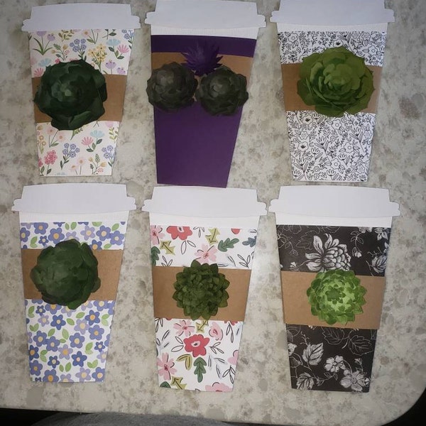Easy Paper Succulent Svg/diy Paper Succulents/5 Different Succulents ...