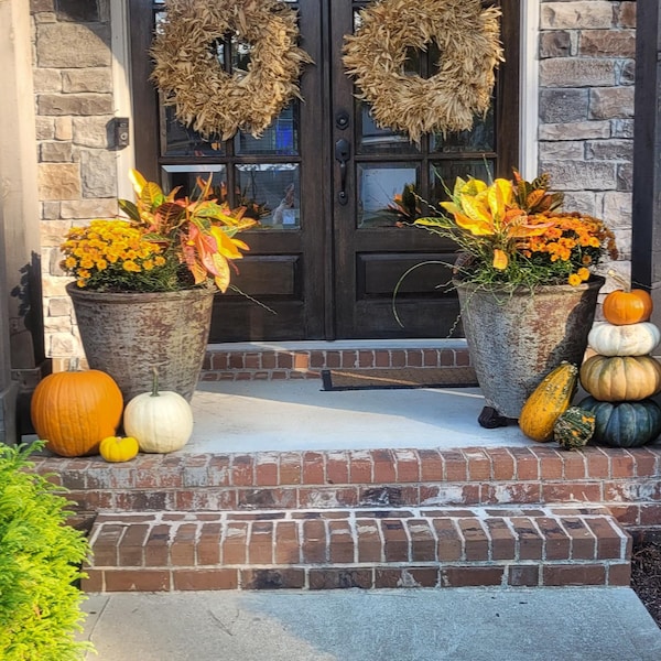 Fall Corn Shuck Wreath - Thanksgiving Corn Shuck Wreath - Farmhouse ...