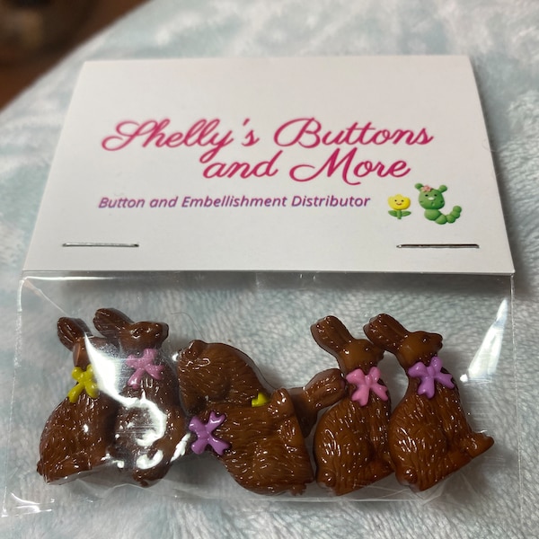 Chocolate Easter Bunnies ~ Shelly's Buttons and More - Embellishment ...
