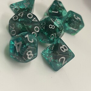 Fortune's Favor II Premium New Style 7 Piece Dice Set W/ Crystal D4 ...