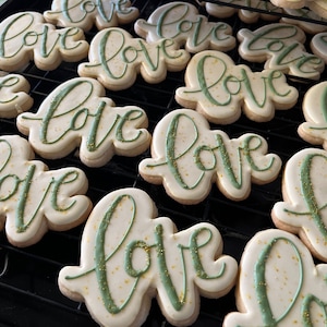 Love in Lower Case Hand Lettered Cookie Cutter and Fondant Cutter and ...