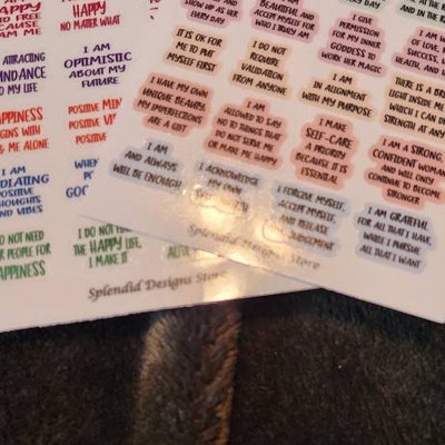 Self-confidence Quotes Mini Stickers, Positive Affirmation Sticker ...