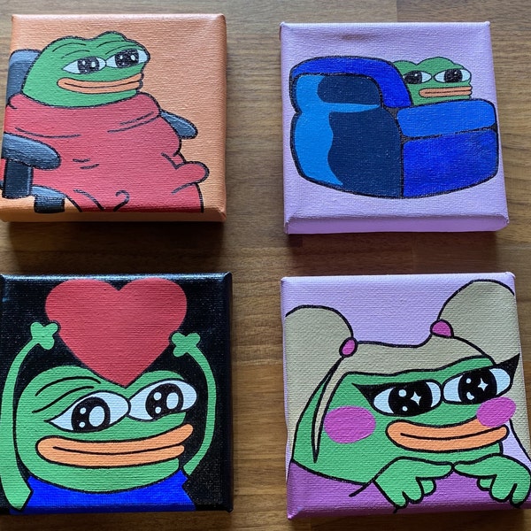 Peepocomfy | Peepo Painting | Canvas Painting | Meme Frog | Twitch ...