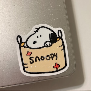 Snoopy Thank You Stickers Circle Sticker Small Business Owner Packing ...