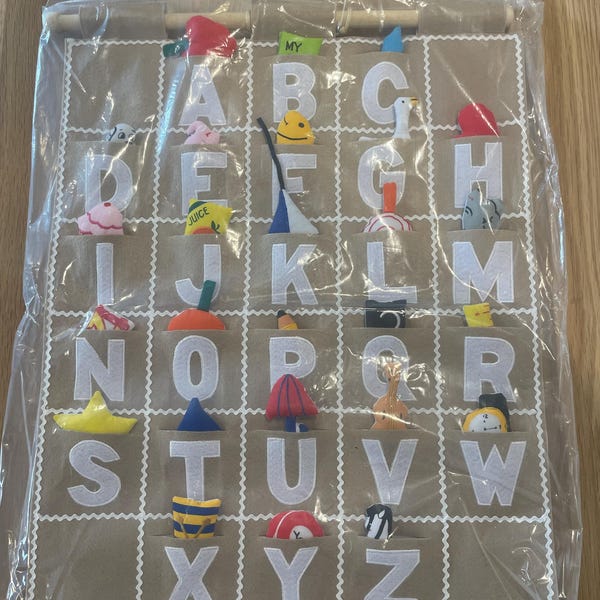 ABC Alphabet Wall Hanging (tan) Early Education Chart for Toddler ...