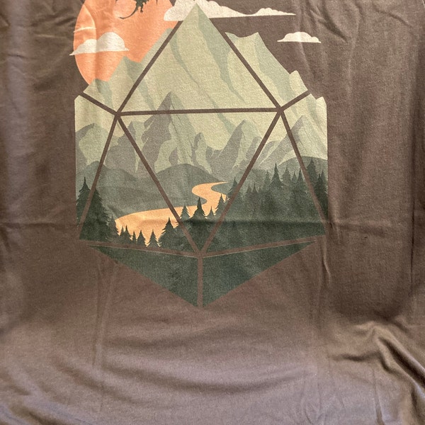 A D20 Scene Shirt | | Dnd Gift | Dungeons and Dragons Present | Rpg ...