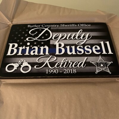 Police Officer Retirement Sign, Police Retired Sign, Police Gift ...