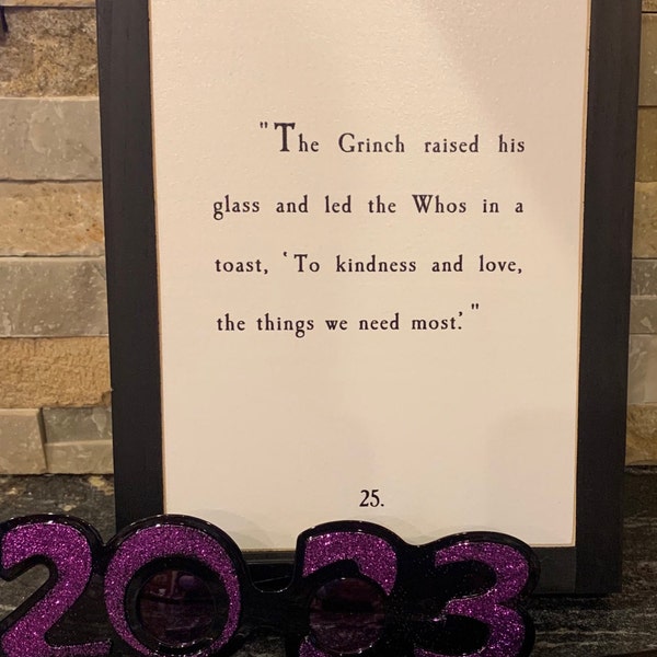 The Grinch to Kindness and Love, the Things We Need Most Framed Wood ...