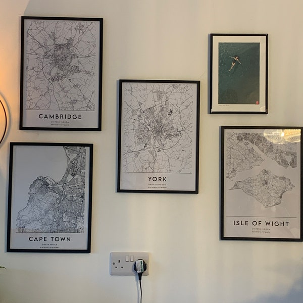 Any City Map, Custom Map, Custom Map Poster, Any City, Any Town ...