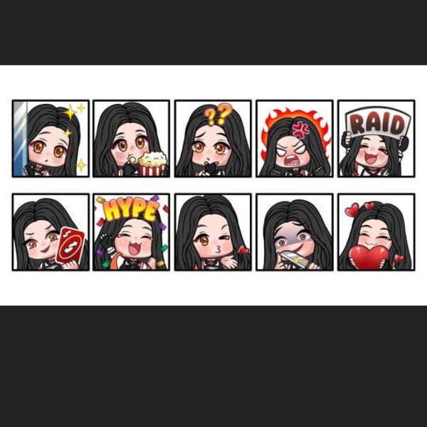 Custom Pngtuber Chibi, Pngtuber Model, Chibi Emotes, Discord Twitch ...