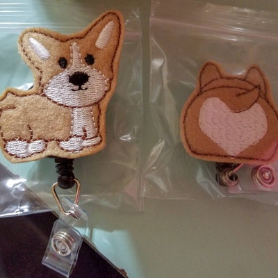 Corgi Badge Reel, Corgi Badge Holder, Corgi Badge, Corgi Butt, Corgi ...
