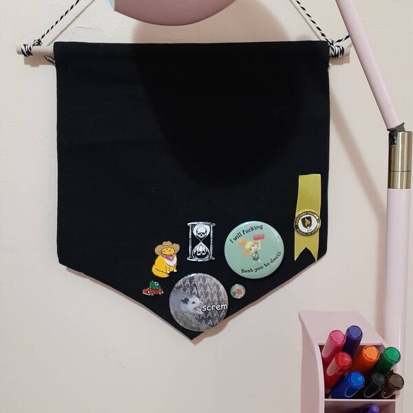 Pin Badge Display Pennant,enamel Pins Wall Collection Banner,blank ...