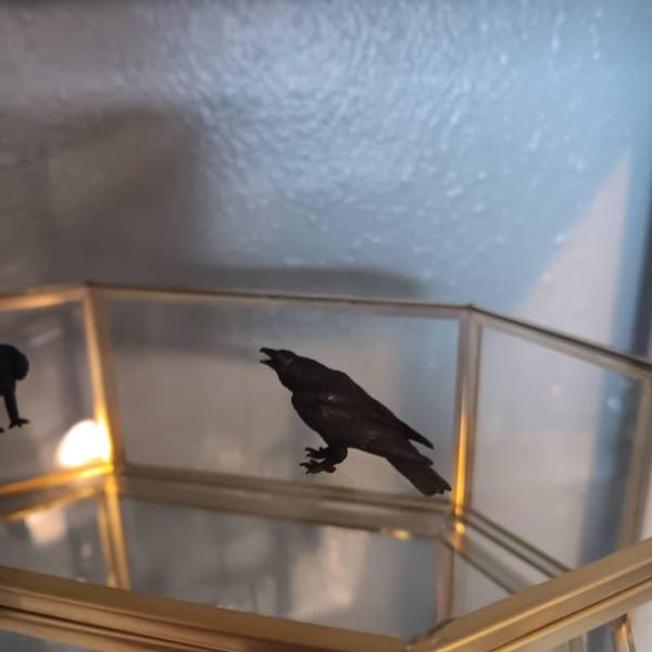 Handmade Miniature Ravens, Mini Set of 2 Black Crows, Style 2 - Etsy