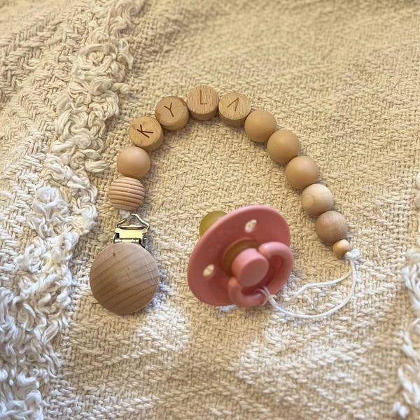 NEUTRAL Pacifier Clip -super Cute, Super Neutral - Personalized - Etsy