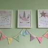 Pastel Rainbow Flag Bunting - Bedroom Decor - Unicorn Theme - Nursery ...