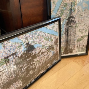 Brooklyn Graffiti B/W NYC Pocket Art New York Map New - Etsy