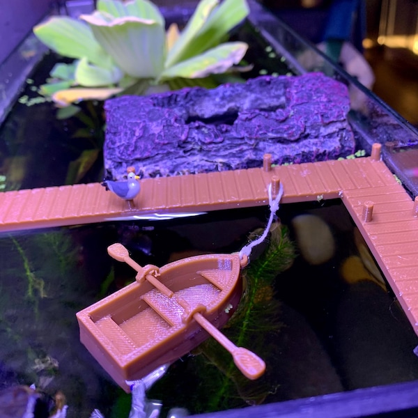 Rowboat Floating Decor | Decorative Aquarium Floater | Water Surface ...