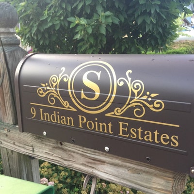 Includes 2 Vinyl Mailbox Lettering Decoration Decal Sticker X2 for Each ...