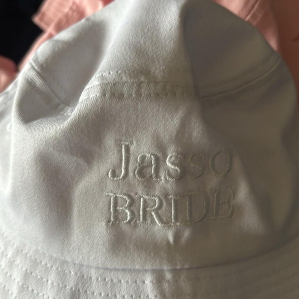 Embroidered Bridesmaids Bucket Hats Bride Babe Bucket Hats Bachelorette ...