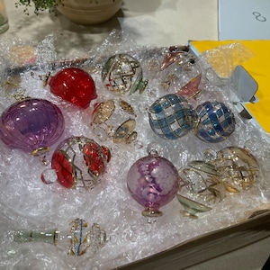 Set of 5 Egyptian Hand Blown Glass Ornaments Decorative by - Etsy