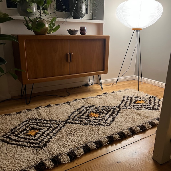 Beni Ourain Rug, Authentic Moroccan Rug, Berber Carpet, Genuine Wool ...