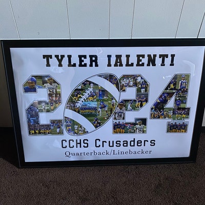 Football Photo Gift, American Football Photo Collage, Football Player ...