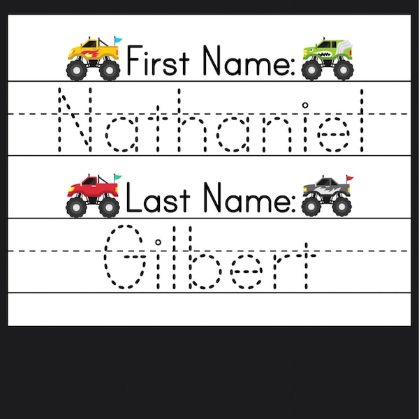 Custom Name Tracing Sheet Handwriting Practice Personalized Name Trace ...
