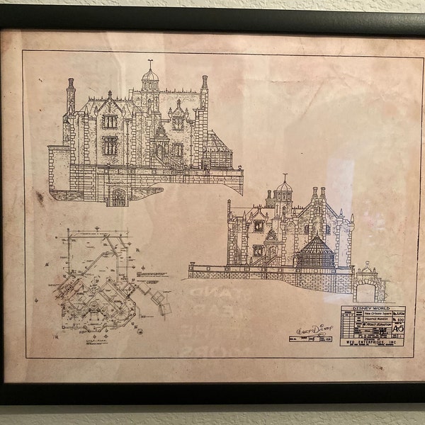 Disney World - Haunted Mansion - Blueprint - Disney - Disneyland ...