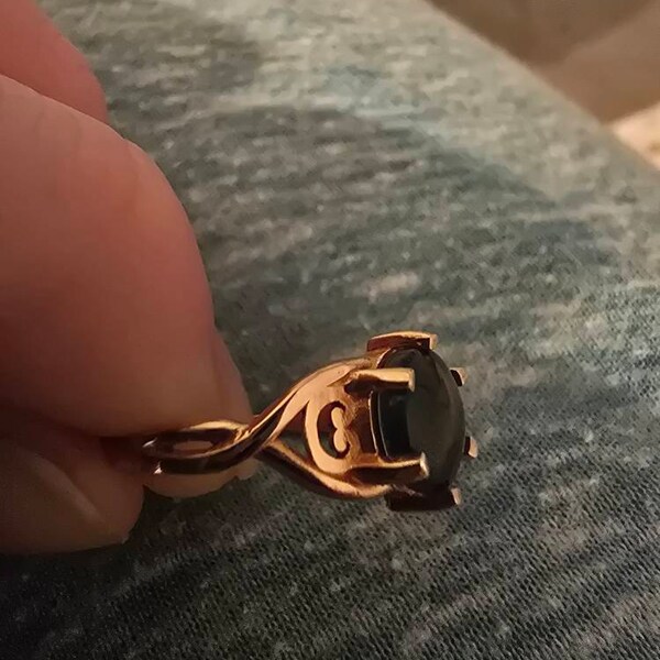 14K Gold Mood Ring, Dainty Ring for Women, Feeling Stone Ring, Colorful ...