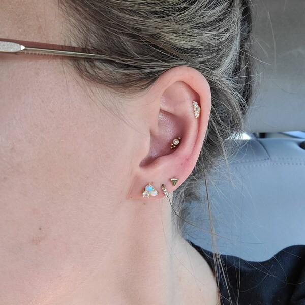 Conch Labret, 16 Guage, Internally Threaded, Conch Earring, 316L ...