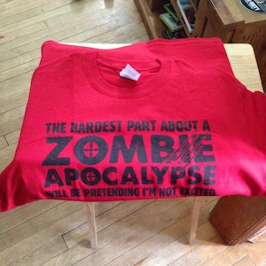 Zombie Apocalypse Mens T-shirt Boys Shirt Womens Tshirt Halloween ...