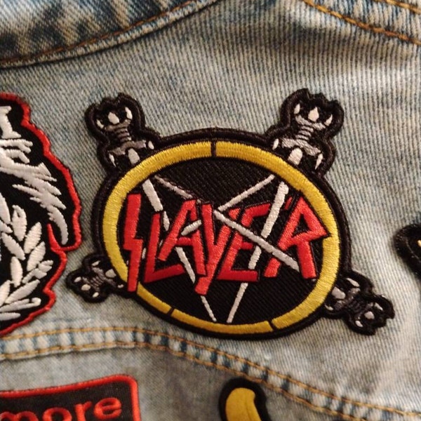 Slayer Band Embroidered Patch, Slayer Iron on Patch, Sew on Patch, Logo ...