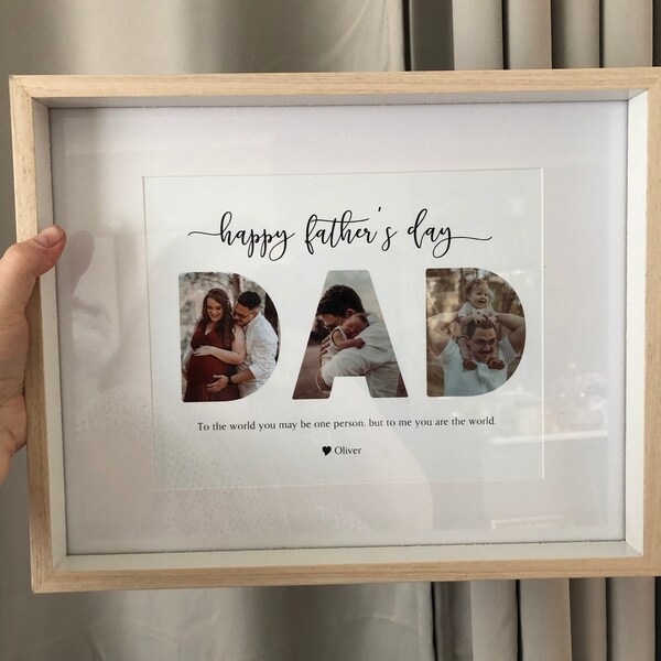 Father's Day Print, Custom Photo Print, Dad Collage Wall Art, Daddy ...