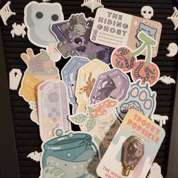 Pastel Spooky Popsicle Die Cut Stickers | Kawaii Sticker | Laptop ...