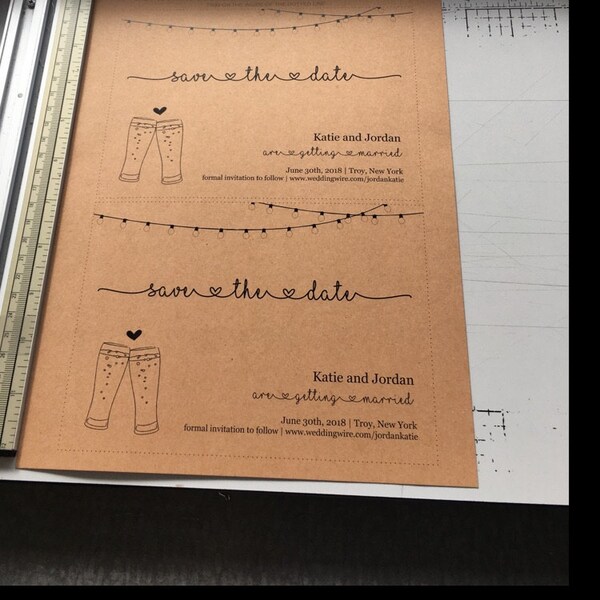 Beer Brewery Save the Date Card Printable Template - Rustic Pint Glass ...