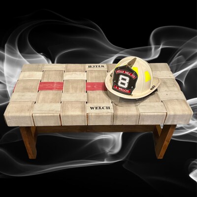 Fire Hose Bench Firefighter Thin Red Line Birthday Gift - Etsy