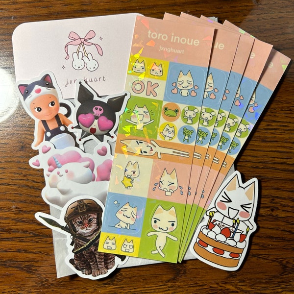 Toro Inoue Sony Playstation Cat Holographic Vinyl Sticker Sheet - for ...