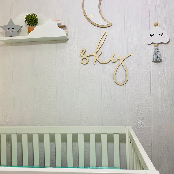 Double Baby Name Sign | Nursery Wall Decor | Nursery Wall Hanging ...
