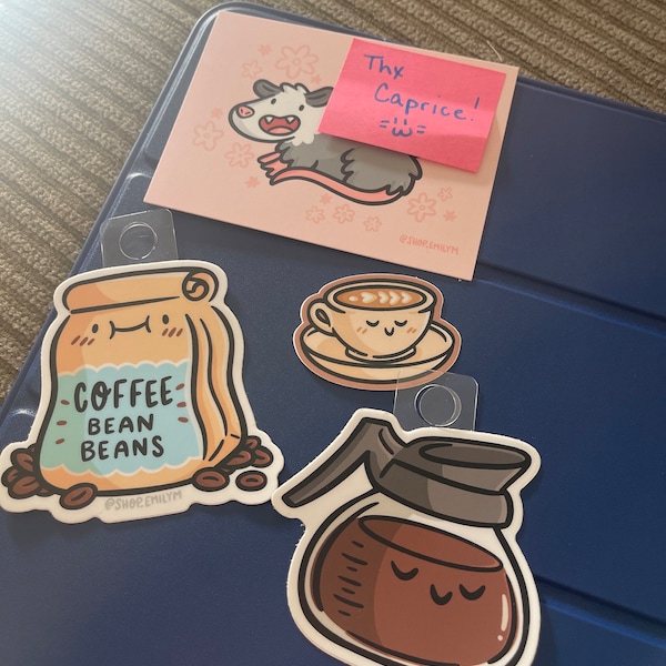 Coffee Pot Sticker | Weatherproof Vinyl Sticker| Kawaii Sticker| Cute ...