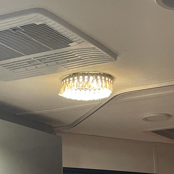 RV Light Cover, Handmade Boho Camper Trailer Decor RV Light Covers ...