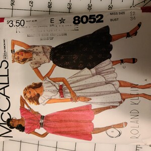 Butterick 5299. Misses Wrap Dress Pattern. Vintage 1980s See and Sew Wrap Dress Pattern. Front ...