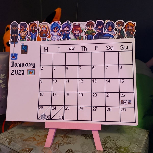2026 Stardew Valley Calendar | Gamer Gift With Stickers & Easel - Etsy UK
