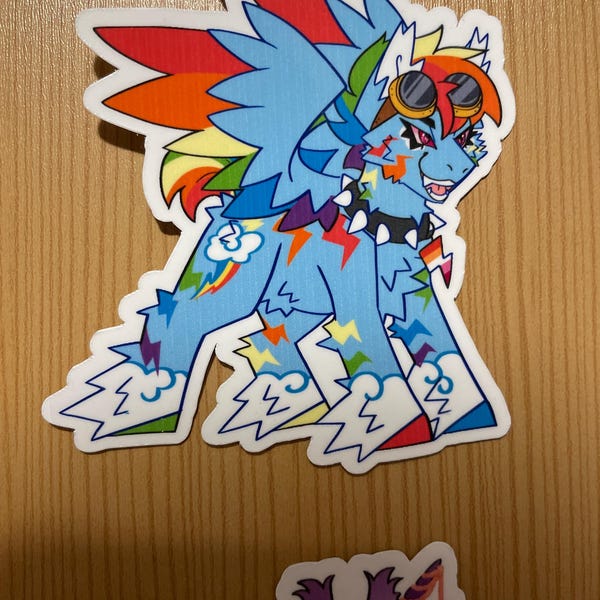 Rainbow Dash MLP Redesign Vinyl Sticker - Etsy