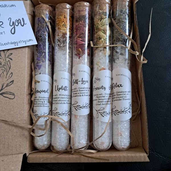Bath Salts Tube Bath Salt Bath Salt Bath Salt Favors Spa Gift Natural ...