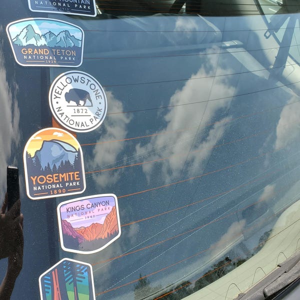 National Park Sticker Set: Waterproof Vinyl Decals - Etsy