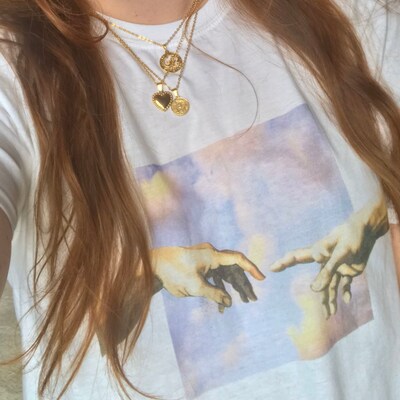 Creation of Adam Tshirt / Michelangelo T Shirt / Adams Hand / Gods Hand ...