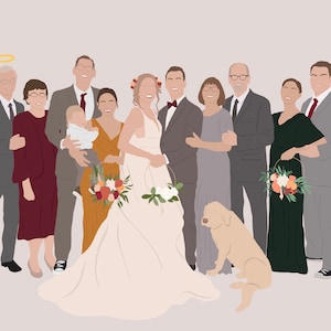 Custom Digital Family Portrait Faceless Portrait Drawing Personalized ...