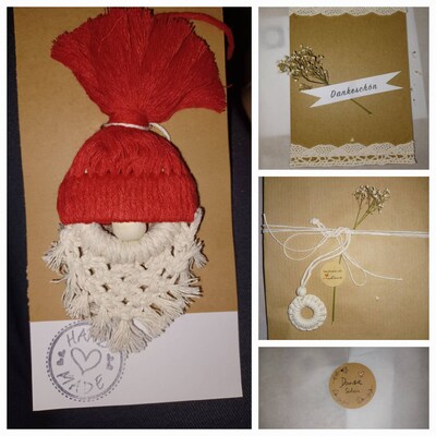 Small Macrame Gnome / Macrame Christmas Gnome / Macrame Gnome / Macrame ...