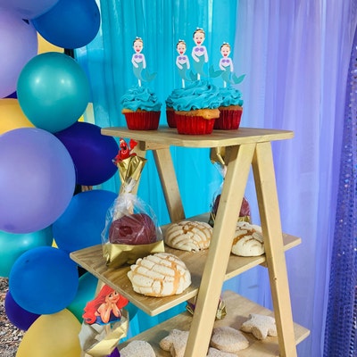 Mermaid Cupcake Toppers Custom With Face for Birthday Party Decorations ...