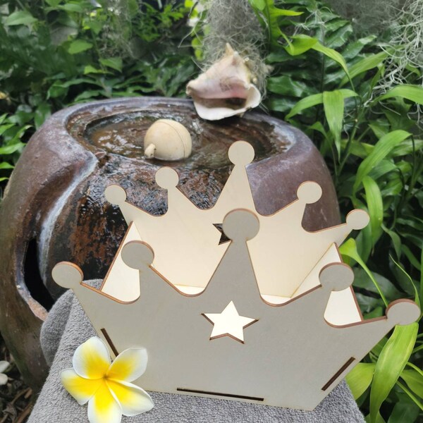 Crown Shaped Box (4 Sizes, 3 Styles) - Laser Cut Files - Svg+dxf+pdf+ai ...